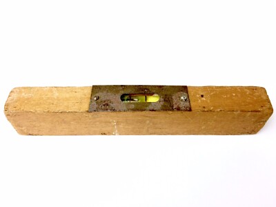 Small Handmade Handheld Vintage Wood Spirit Level w/Metal Trim | eBay