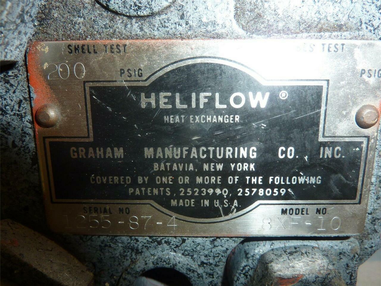 GRAHAM HELIFLOW HEAT EXCHANGER 8XF-10 (20990) | eBay