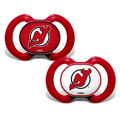 New Jersey Devils Baby Pacifier Set - Licensed NHL BPA Free Set of 2 | eBay