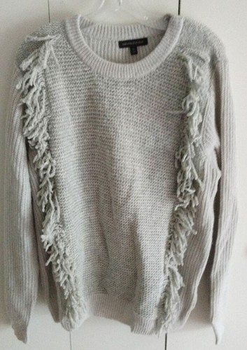 BANANA REPUBLIC women's wool/acrylic blend sweater with side fringe, Sz ...