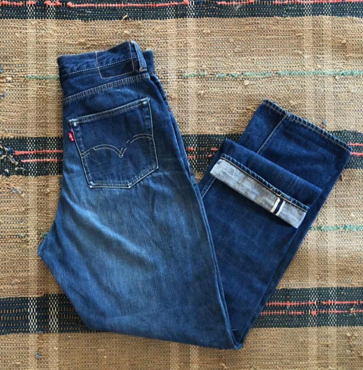 Levis 1950s 701 Hidden Rivets Selvedge Denim Jeans Wo… - Gem