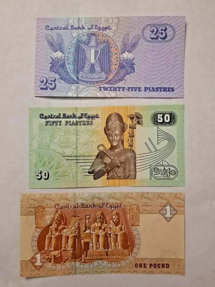 ***EGYPT 3 PAPER MONEY RARE (UNC) EGYPTIAN NOTES COLLECTIAN SET*** | eBay
