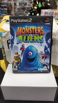 DREAM WORKS MONSTERS VS ALIENS PS2 SONY PLAYSTATION 2 VIDEO GAME NO ...