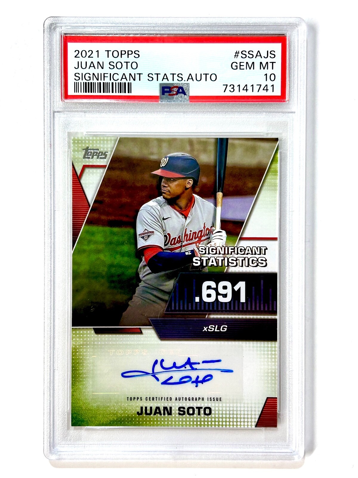 2021 Topps - Significant Statistics Autographs Juan Soto #SSA-JS Red ...