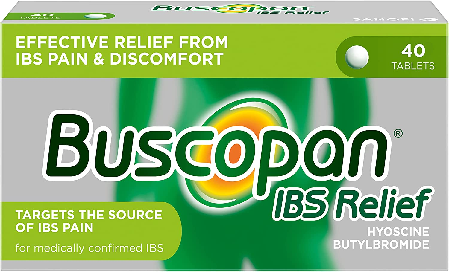 Buscopan IBS Relief 40 Tablets - Relief from Abdominal Cramps Pain ...
