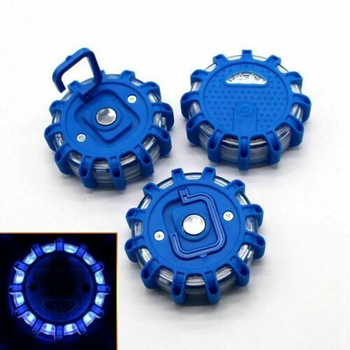 Magnetic Car Vehicle Breakdown Hazard Warning Flares Flash Light Blue ...