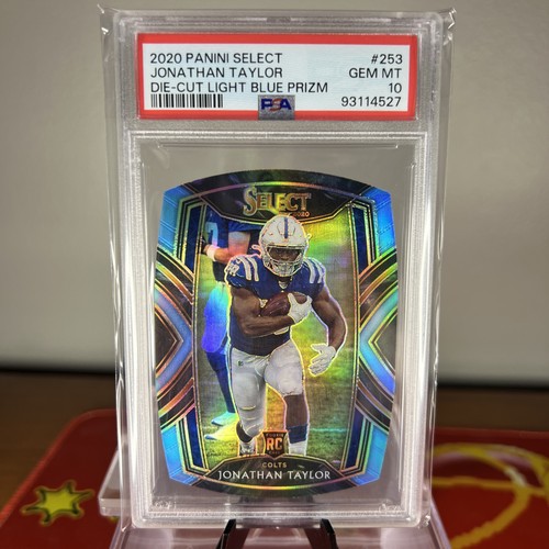 2020 Panini Select Jonathan Taylor Club Level Die-Cut Light Blue Rookie ...