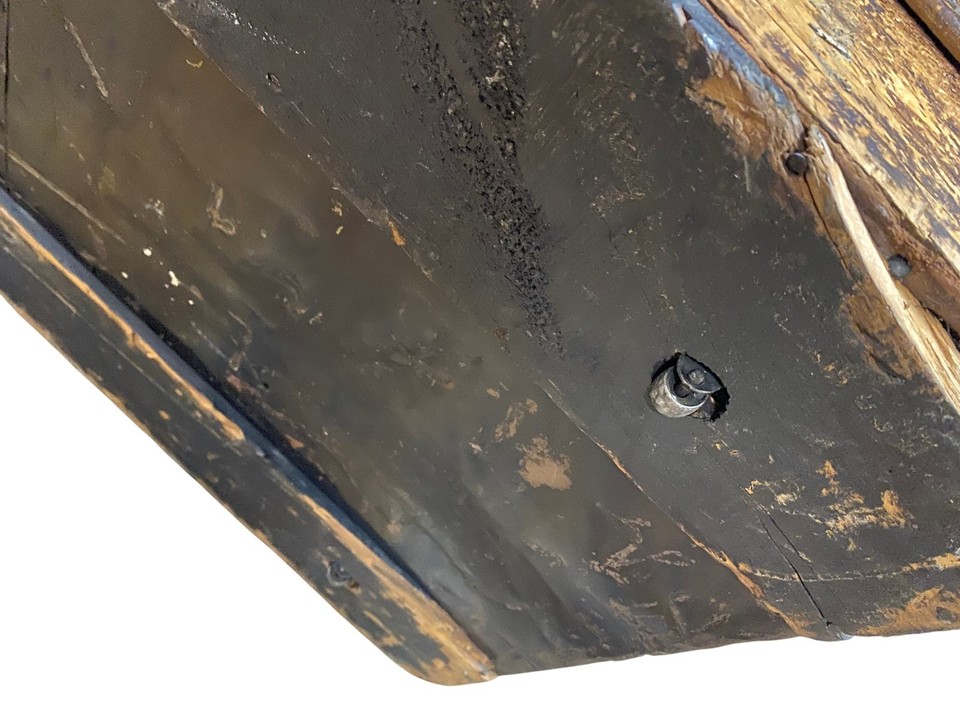 Antique Dome Top Trunk with Metal Accents and Locking Mechanism | eBay UK