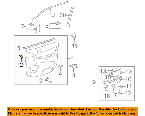 TOYOTA OEM INTERIOR-Upper Quarter Trim Clip 9046710188 | eBay