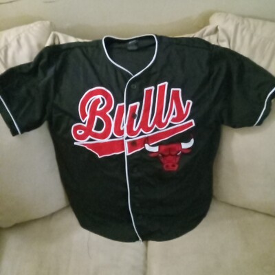 Vtg 90s NBA Chicago Bulls Baseball Jersey #66 Rare Sz Medium | eBay