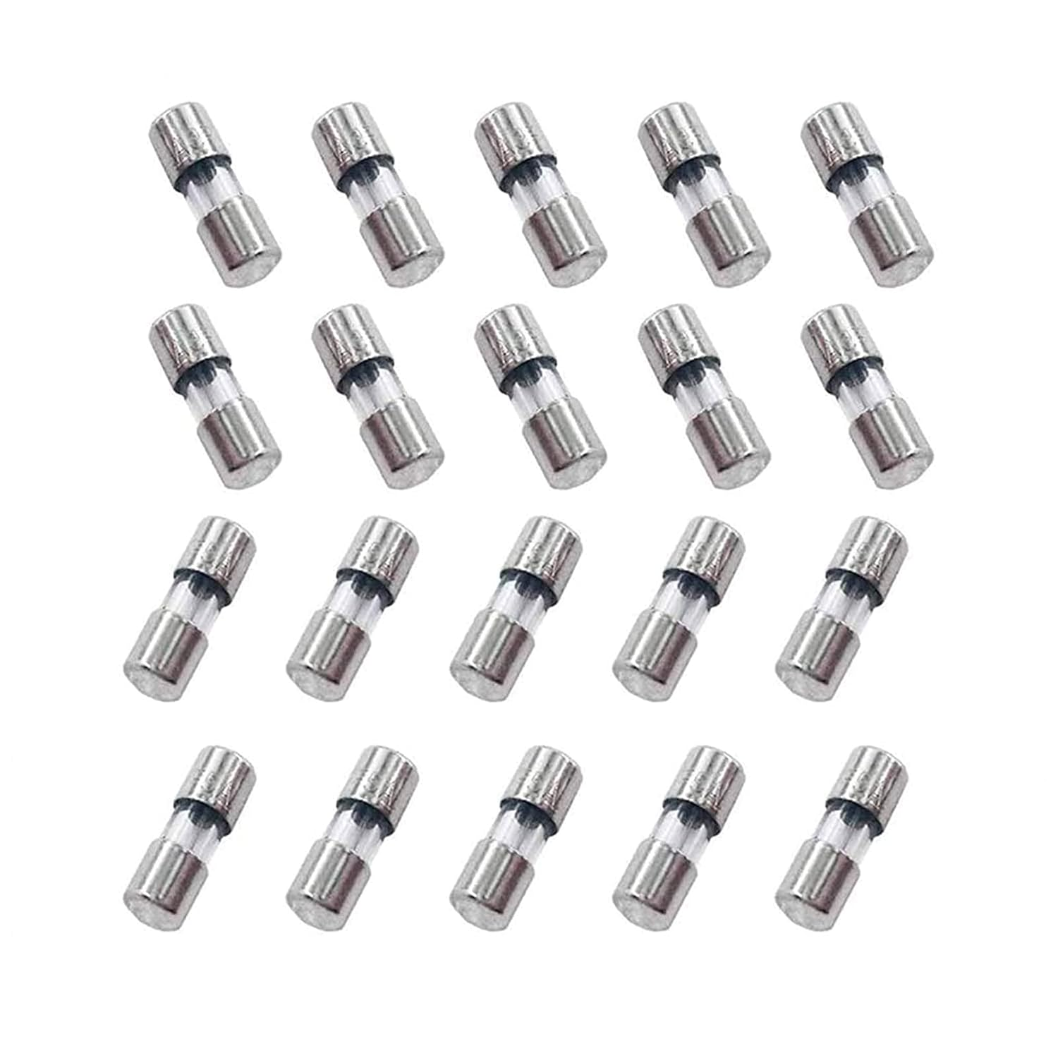 20PCS Mini Glass Fuses 110V 125V 5A Slow-Blow Time Delay Fuse Light ...