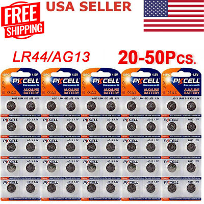 LR44 Button Cell 1.5V Alkaline Batteries AG13 A76 Watch Toy Calculator ...