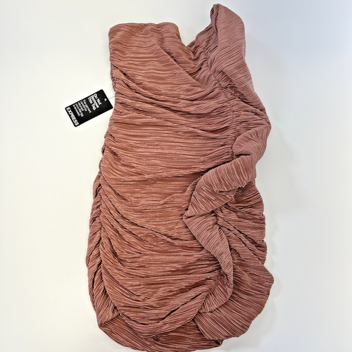 Express NWT Size 00 Strapless Ruffle Dusty Rose Pink Ruched Ruffle Mini ...