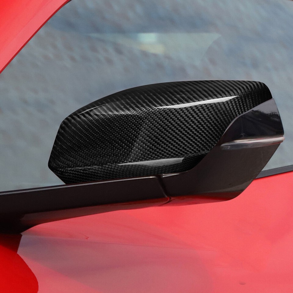 Real Carbon Fiber Side Rearview Mirror Cover For Chevrolet Corvette C8 ...