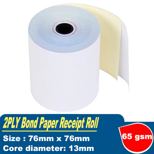 Premium 76 x 76mm 2PLY Bond Paper POS Cash Register Receipt Rolls AU ...