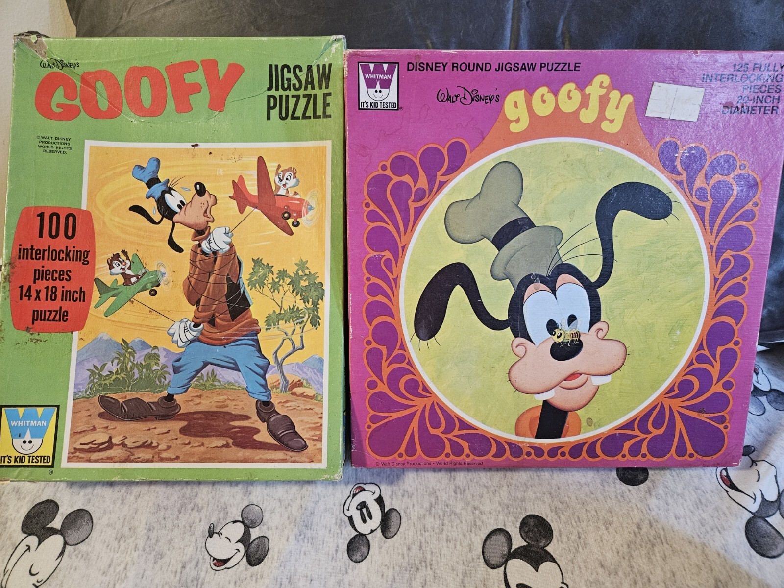 Lot Of 2 Vtg Whitman Disney Goofy Puzzles 100 / 125 Pieces New And Used ...