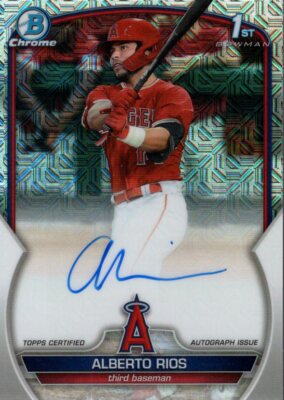2023 Bowman Chrome Draft Auto HTA Choice Refractors CDAAR Alberto Rios ...