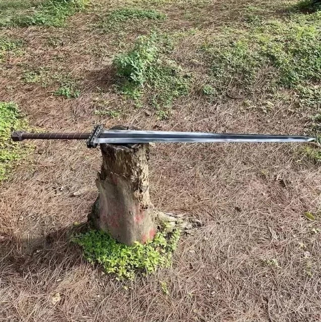 Handmade Carbon Steel 43" Blade Guts Raider Anime Sword Berserk Sword ...