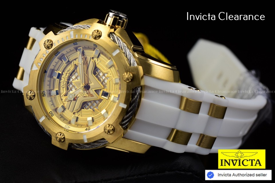 EXTREME RARE INVICTA Women's DC COMICS Wonder Woman Yellow Gold Plated ...