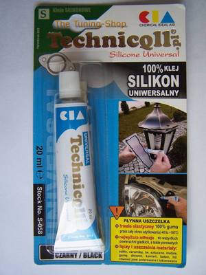 1x Black Silicone Adhesive Glue Sealer 20ml Universal "Liquid Gasket ...