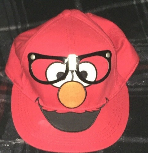 Vintage Elmo with Glasses Snapback Sesame Street Made Hat Ages 14 ...