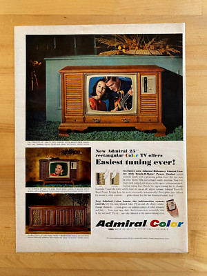 1967 Vintage Print Ad Admiral Color TV Console 10"x13-1/2" | eBay