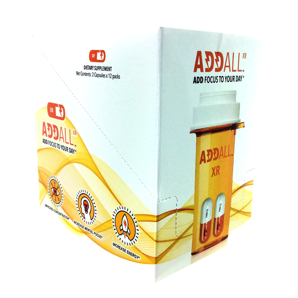 AddAll XR 750mg, Energy Focus Concentration, 12 Packs - 24 Capsules | eBay