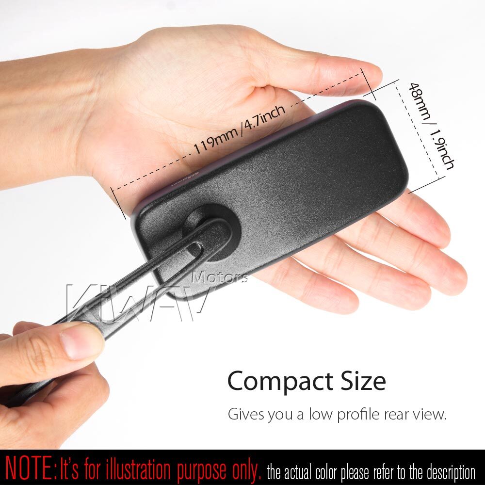 Motorcycle Mirrors CNC Convex Classic MX Chrome M8 x 1.25 for Lambretta ...