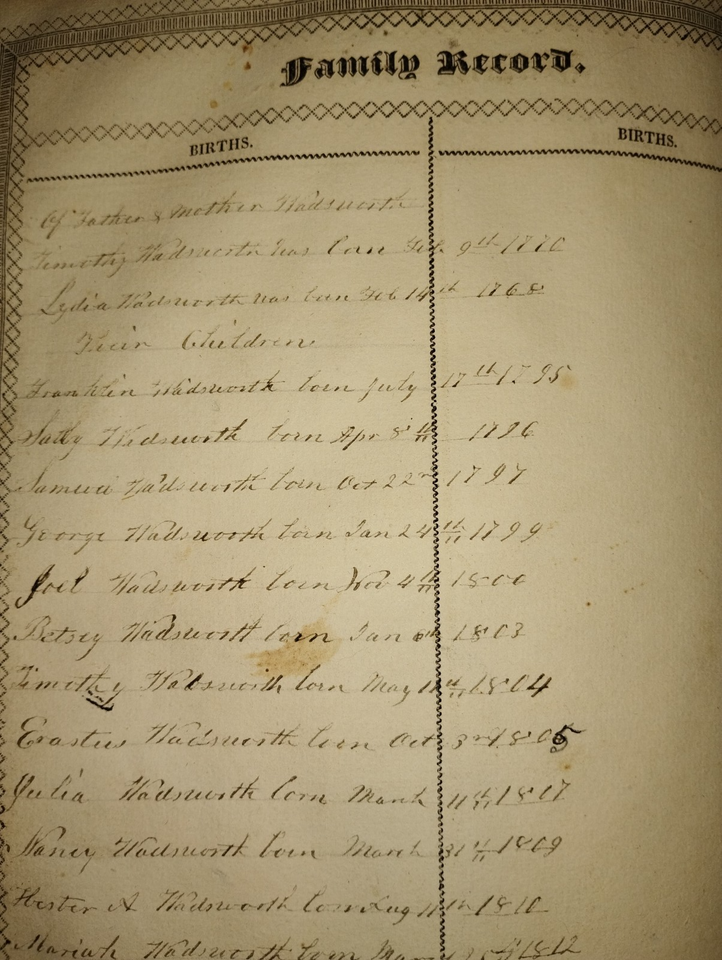 Wadsworth Family Bible M&E Phinney Stereotype Ed 1827 Leather Bound New ...