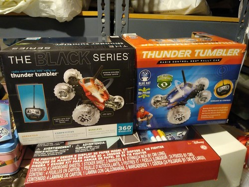 Lot Of 2 Thunder Tumbler Remote Control RC Stunt Cars Black Series In ...