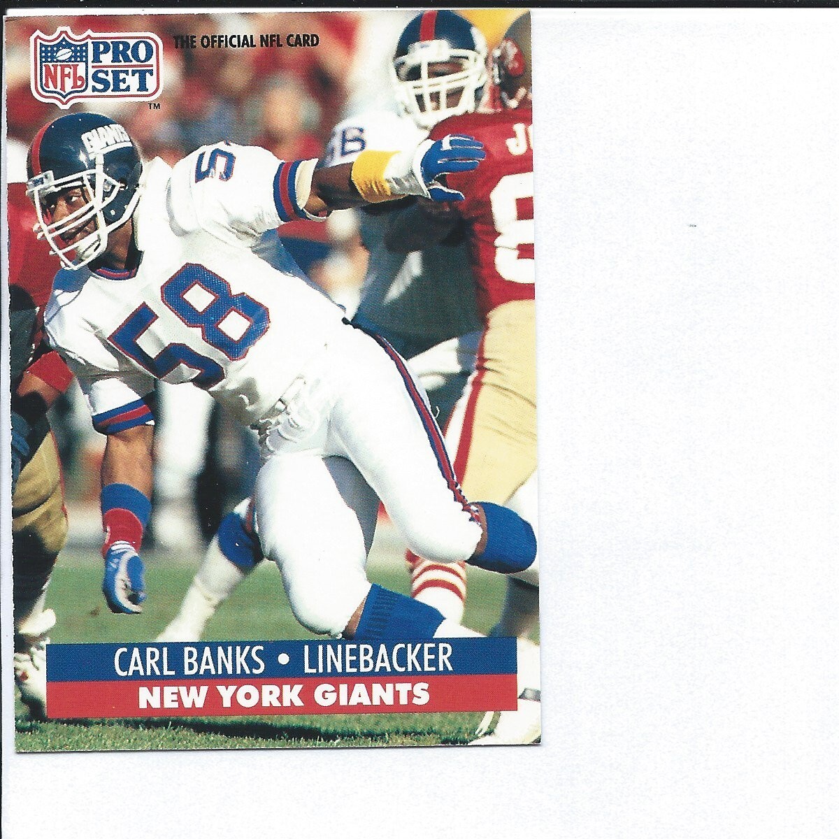 1991 Carl Banks NFL Pro Set Card New York Giants #58 | eBay