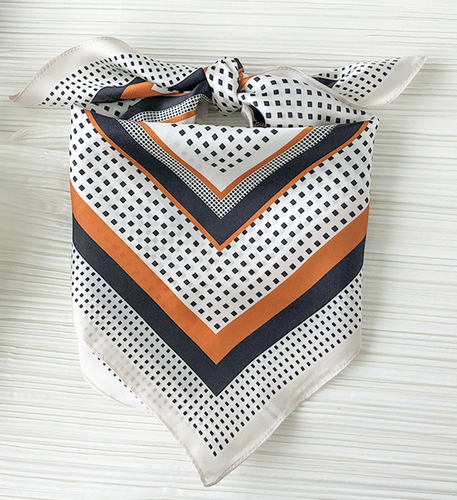 100% Silk 20" small Square Scarf Women neckerchief Wrap plaid black ...