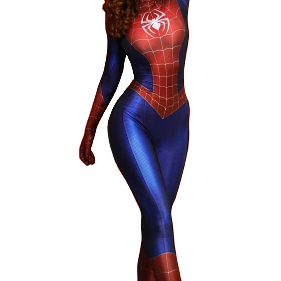 Spider-Woman Jumpsuit Spider Girl Cosplay Bodysuit Costume Kids Adult ...