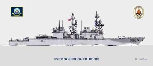 USS Moosbrugger DD-980 Ship Print US Navy | eBay