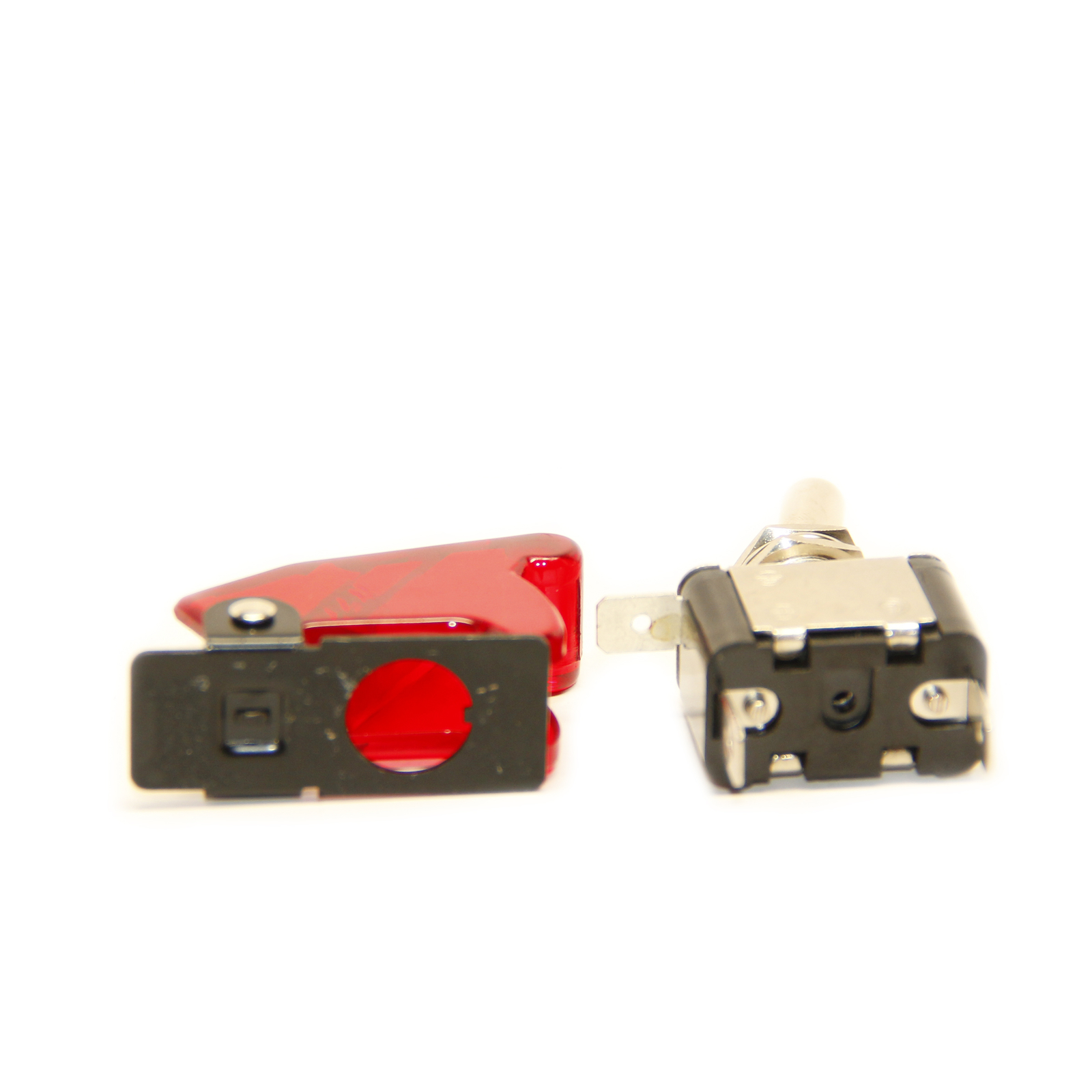 Pactrade Marine Red LED Dot Toggle Switch and Red Safety Switch Flip ...