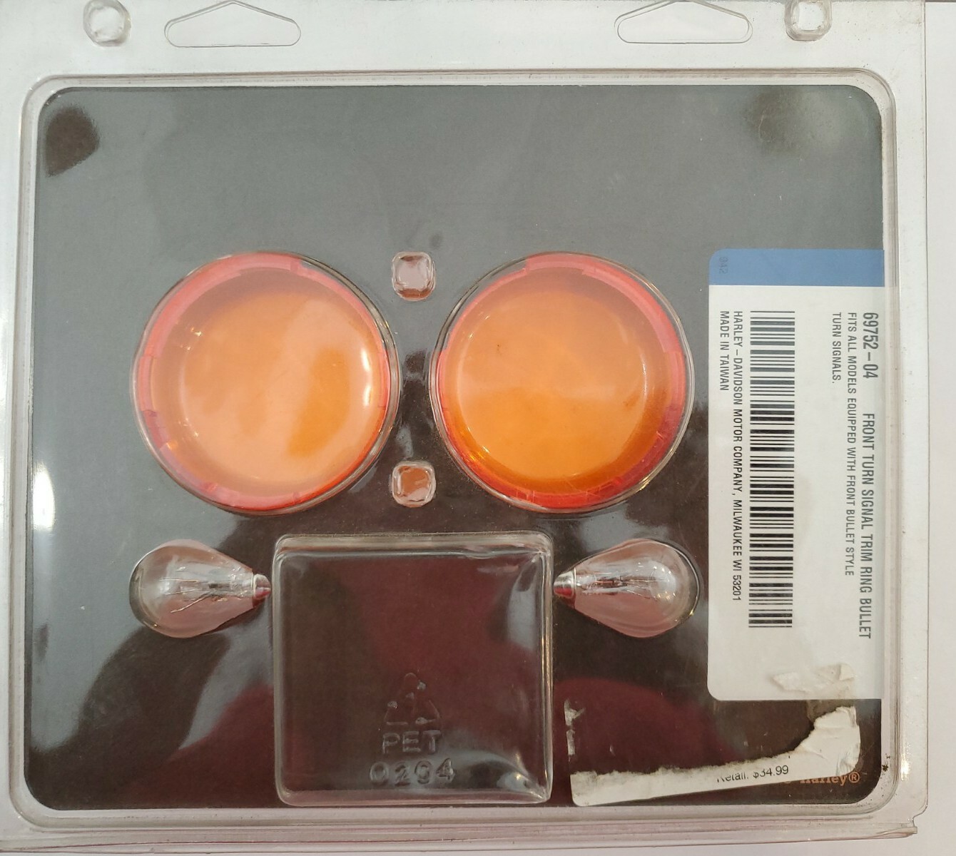 Genuine Harley Davidson Front Turn Signal Trim Ring Bullet & Bulbs ...