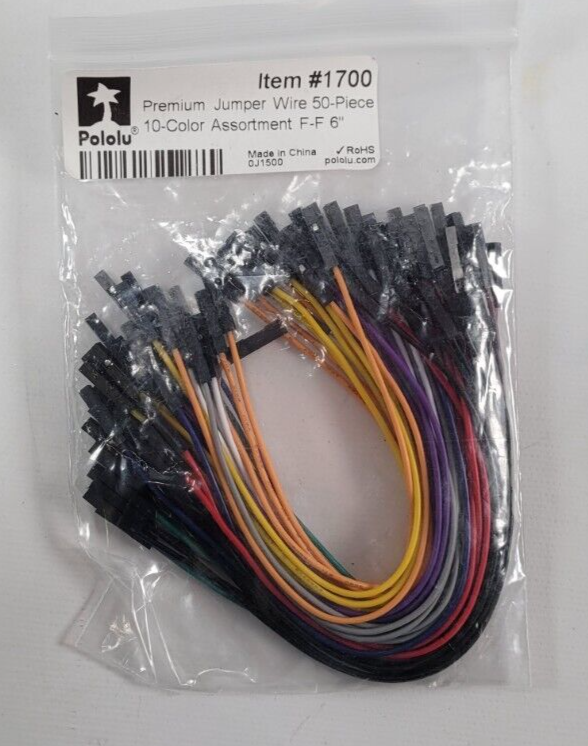 Premium Jumper Wire 50-Piece 10-Color Assortment F-F 6" Lot of 26 Packs ...