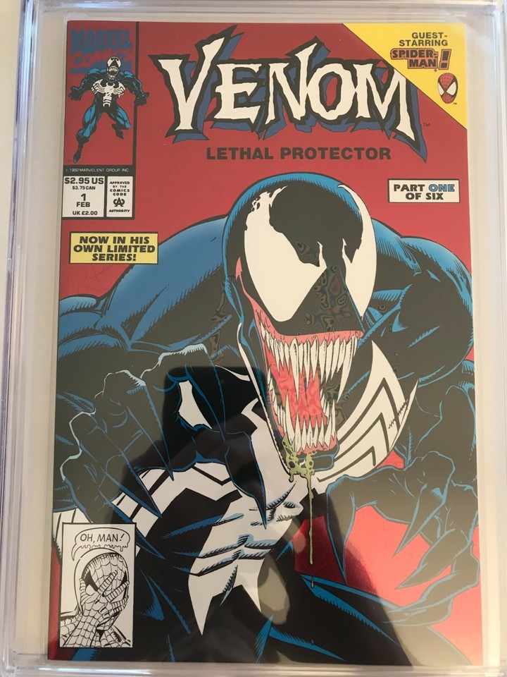 Venom: Lethal Protector #1 CGC 9.8 White Pages Marvel 1993 1st Venom ...