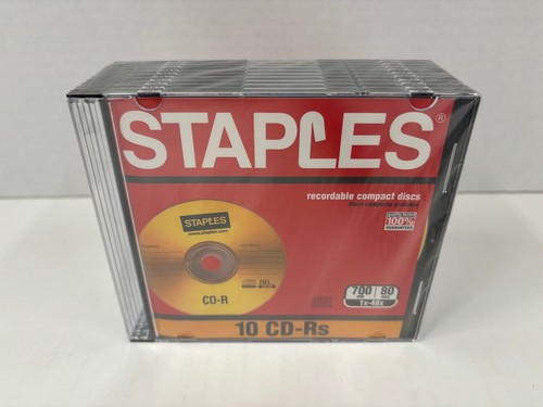 10 Staples CD-Rs with Jewel Cases - NEW / SEALED 718103016056| eBay