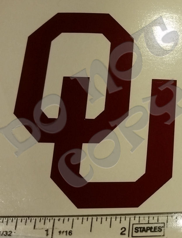 OU Oklahoma University Sooner Football Vinyl Decal stickers - Made in ...