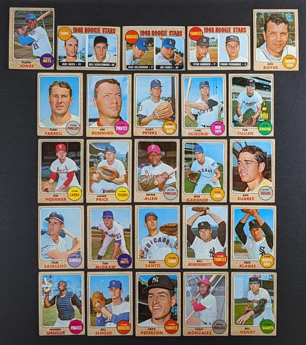 1968 Topps Baseball Starter Set 25 Cards | eBay