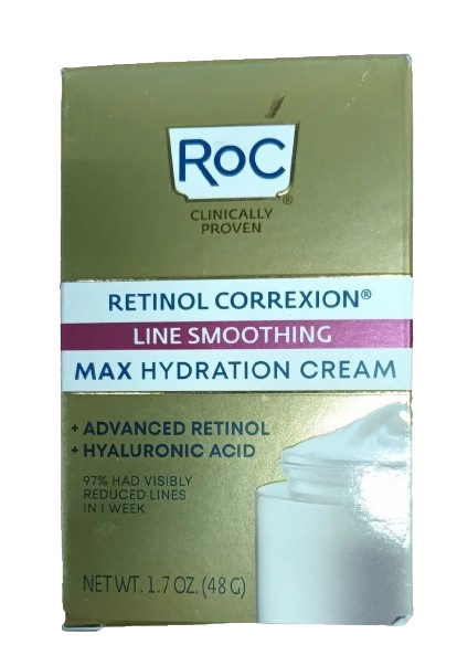 RoC Retinol Correxion Line Smoothing Max Hydration Cream 1.7 oz (48G ...
