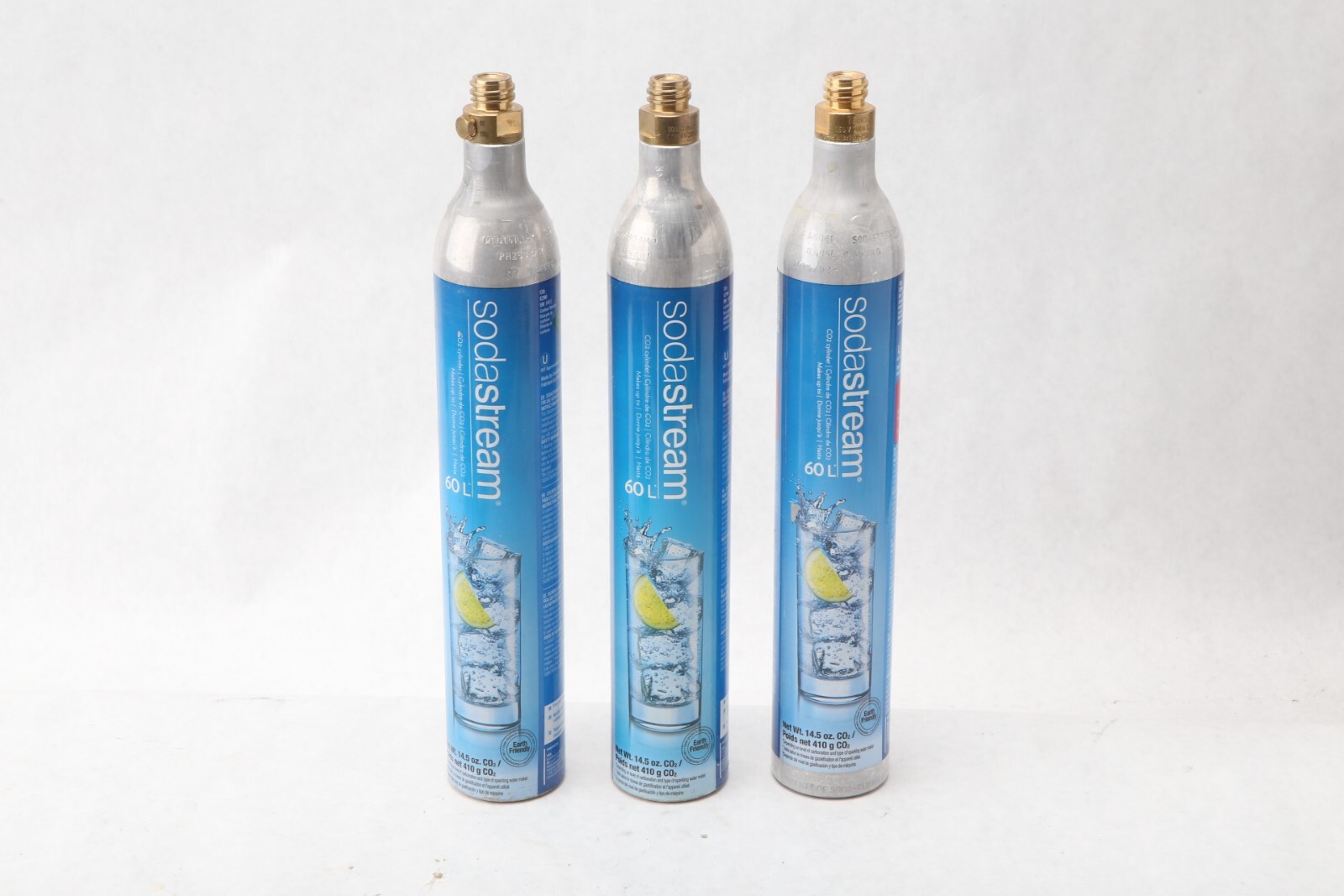 Lot of 3 Unexpired SodaStream 60L CO2 Cylinder Canister C02 Soda EMPTY ...