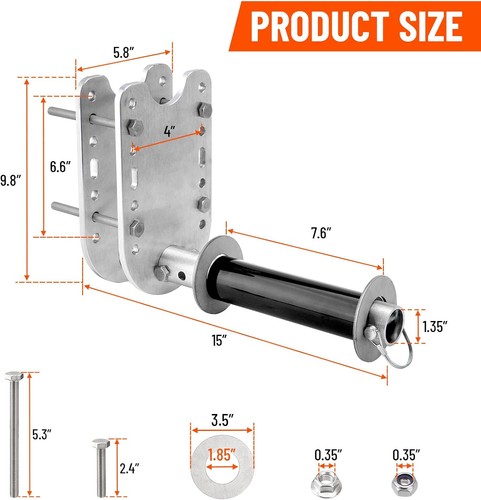 2PCS Heavy Duty Boat Lift Wheel Kit Adjustable Boat Lift Wheel Bracket ...