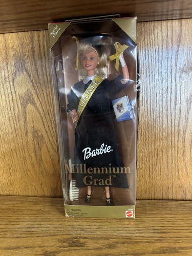 2000 Mattel Special Edition Barbie Millennium Grad Graduate Black Gown ...