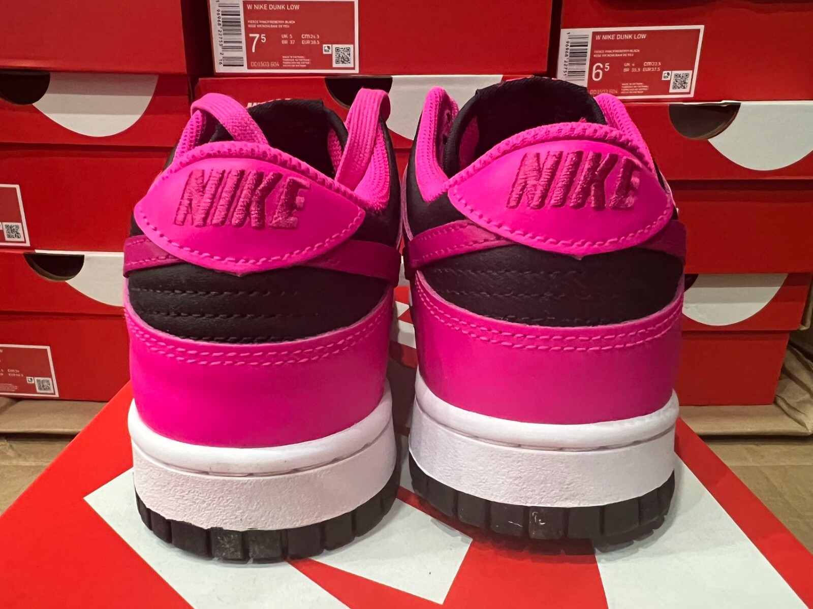 Nike Dunk Low Fierce Pink Fireberry Black WMNS Size 6W-10W DD1503-604 ...
