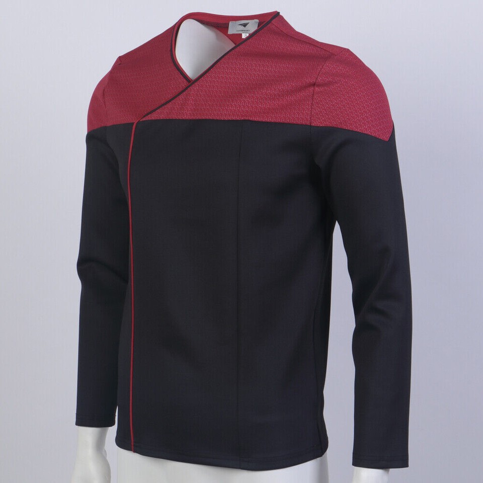 For Picard 2 Command Red Uniforms Cosplay Gold Blue Top Shirts ...