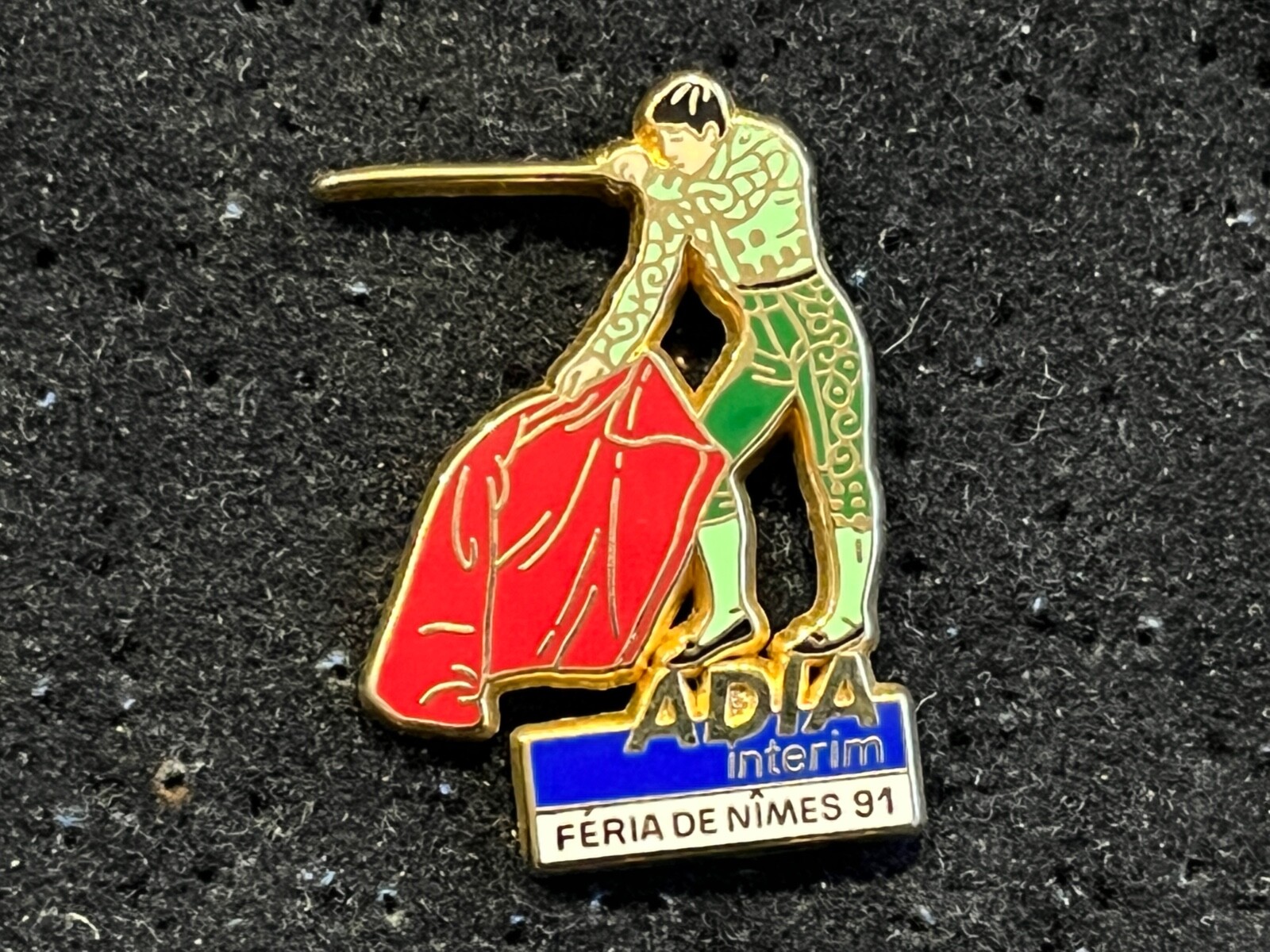 PINS PIN ENAMEL TAUROMACHIE ADIA INTERIM NIMES FERIA 91 ARTHUS BERTRAND ...