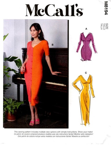 McCalls M8194 Dresses Misses Sewing Pattern Uncut | eBay
