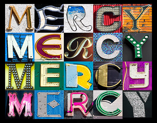 MERCY Name Poster featuring photos of actual sign letters | eBay